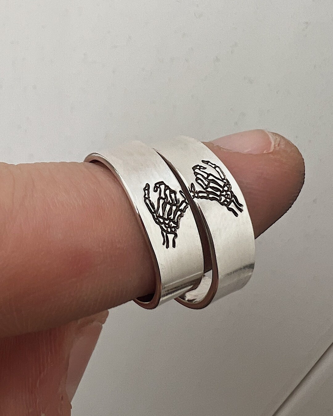 Double Skeleton Pinky Swear Ring Set: Matching Dainty Jewelry for ...