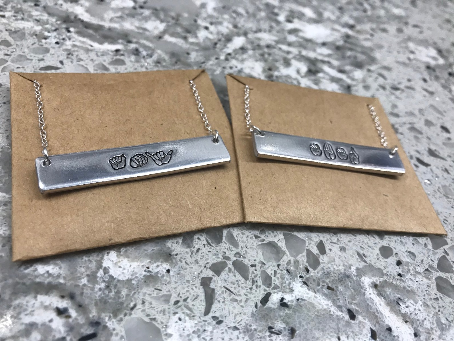 ASL Name Bar Necklace | American Sign Language Gift | ASL ...
