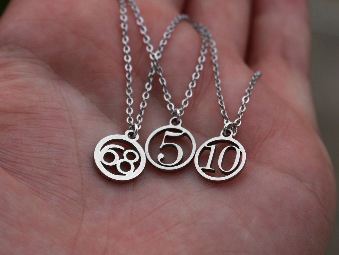 Personalized Number Necklace | Stainless Steel Lucky Number Jewelry - Etsy