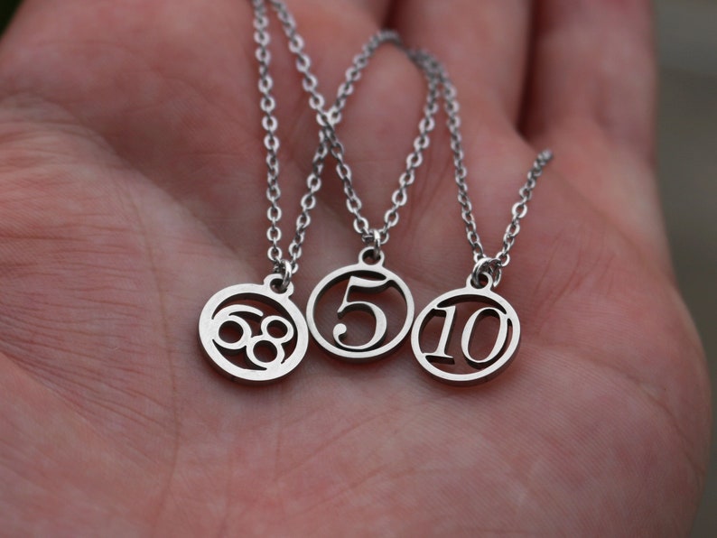 Personalized Number Necklace | Stainless Steel Lucky Number Jewelry - Etsy
