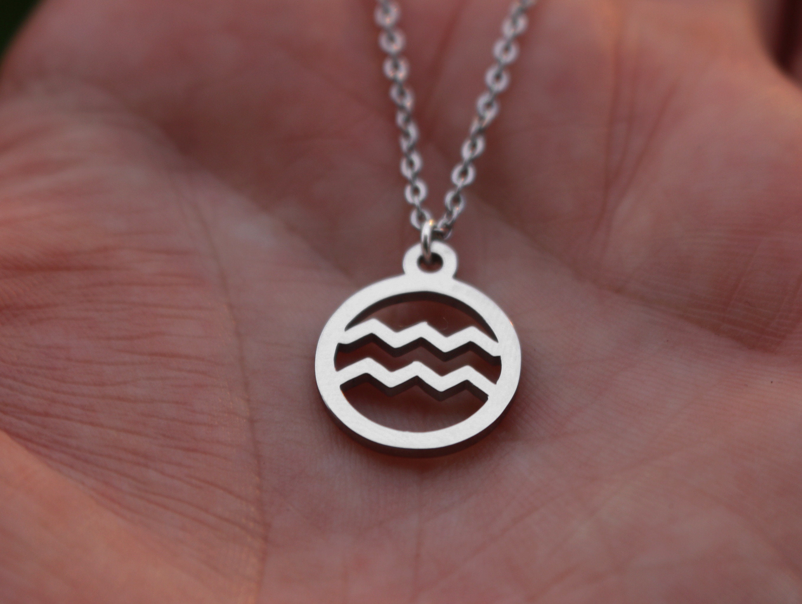 Zodiac Necklace | Silver Horoscope Necklace | Star Sign Necklace ...