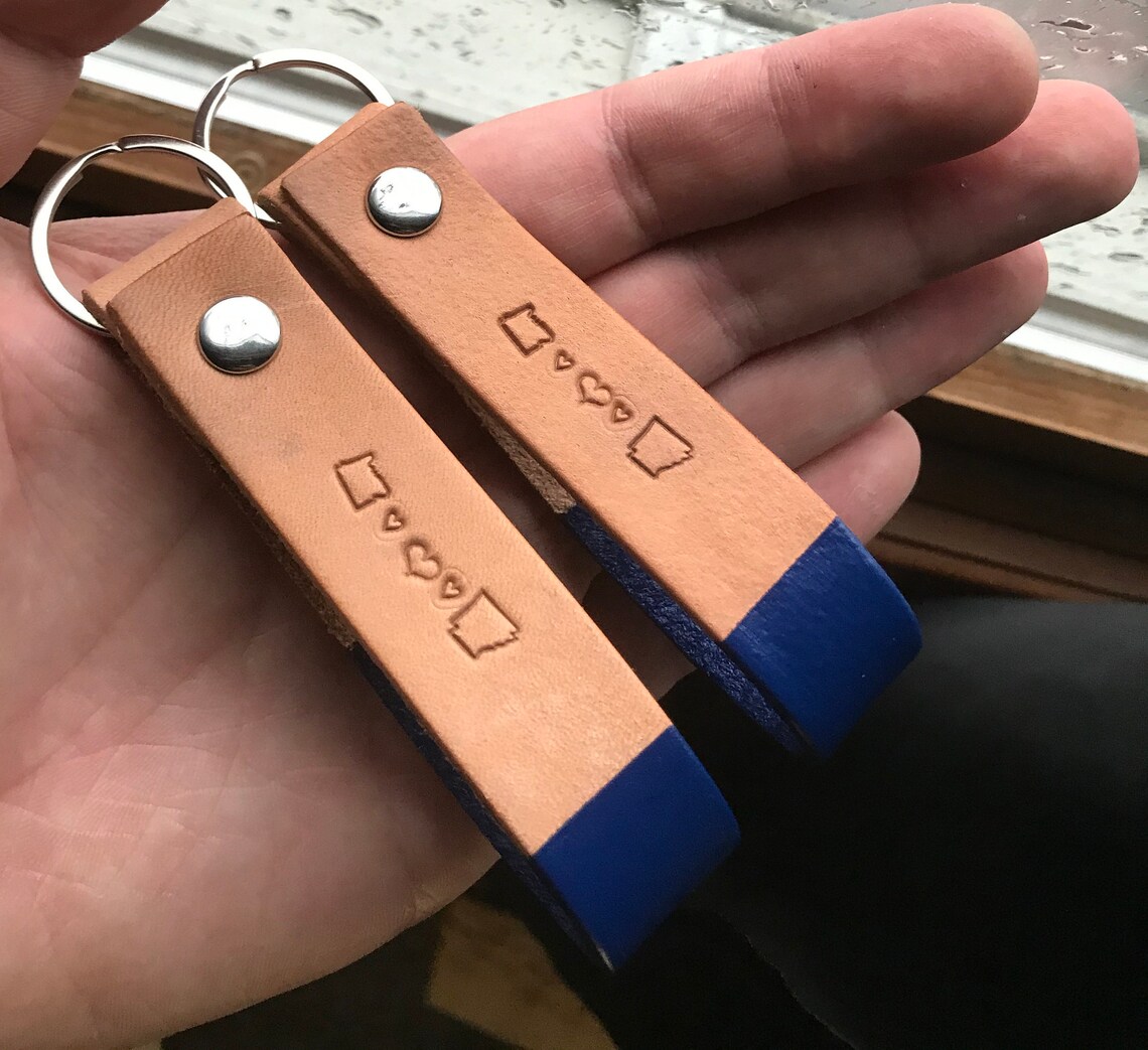 16 COLORS: Long Distance Relationship State Stamped Tassel - Etsy