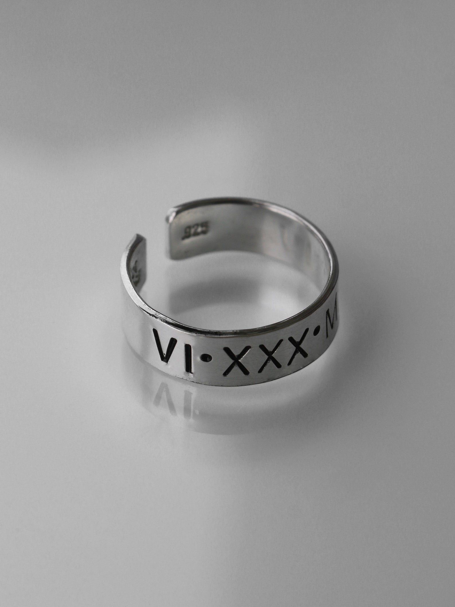 Roman Numeral Ring | Custom Roman Numerals Date Ring | Promise Ring ...
