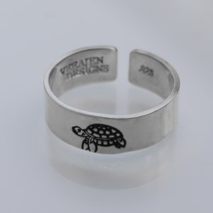 Sea Turtle Ring | Ocean Turtle Ring | Cute Turtyle Stacking Ring ...