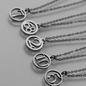 Personalized Number Necklace | Stainless Steel Lucky Number Jewelry - Etsy
