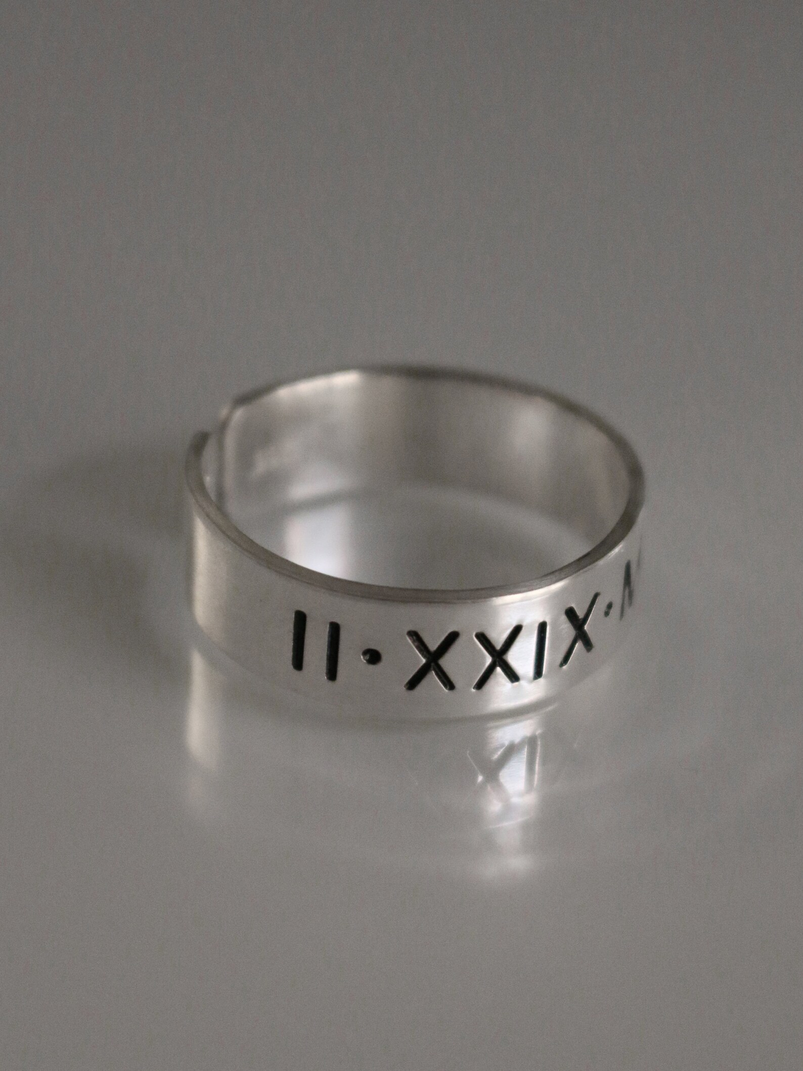 Roman Numeral Ring | Custom Roman Numerals Date Ring | Promise Ring ...