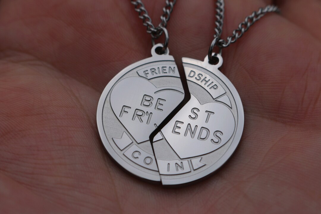 Matching 2 Necklace Best Friends Necklace Set | Best Friend Birthday ...