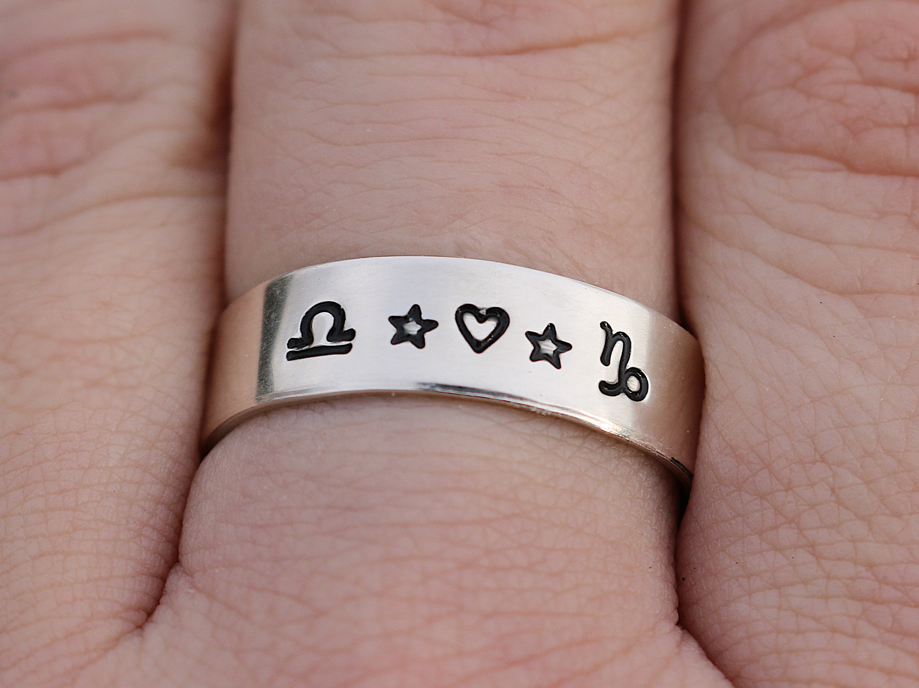Sterling Silver Zodiac Sign Ring | Custom Horoscope Jewelry - Etsy