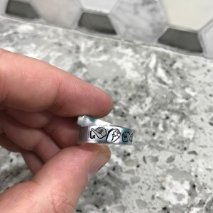 ASL Custom Name Stacking Wrap Ring | American Sign Language Gift | ASL ...