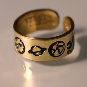 Solar System Ring | Planets Jewelry | Sun and Moon Ring | Best Friend ...