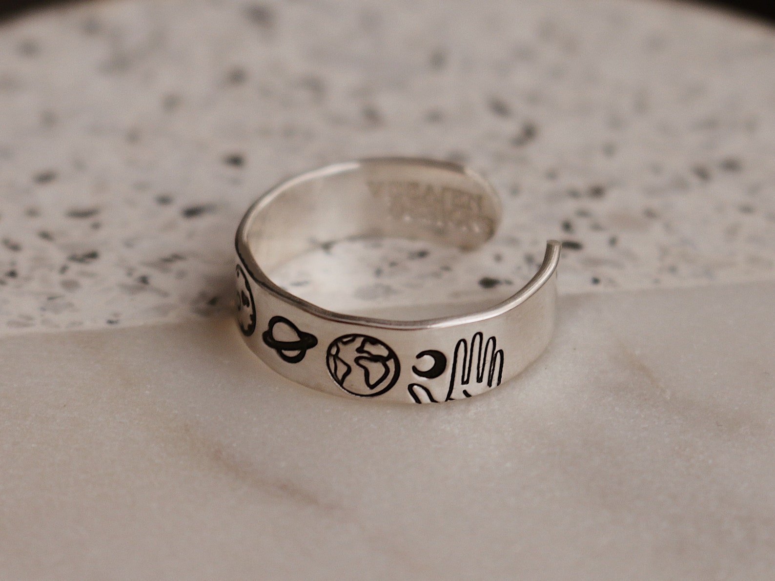 Solar System Ring Planets Jewelry Sun and Moon Ring Best | Etsy