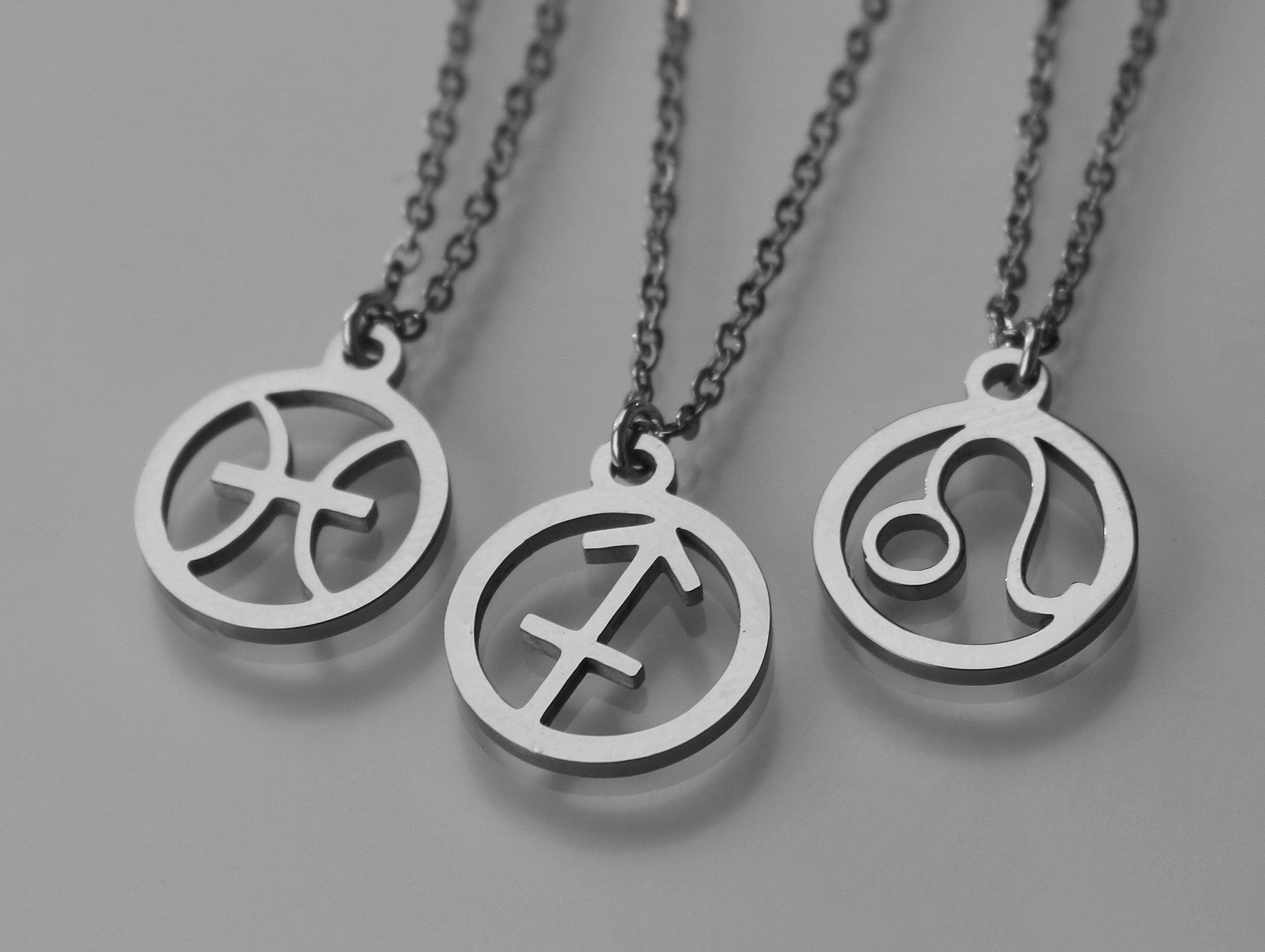 Zodiac Necklace | Silver Horoscope Necklace | Star Sign Necklace ...