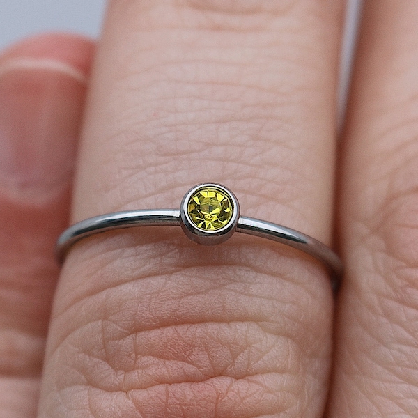 November Birthstone Ring - Etsy