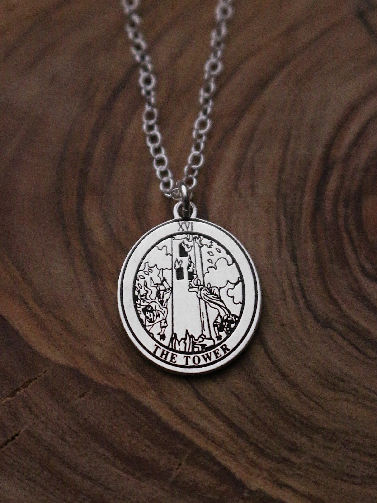 Sterling Silver Tarot Card Necklace: Major Arcana Charm Amulet - Etsy
