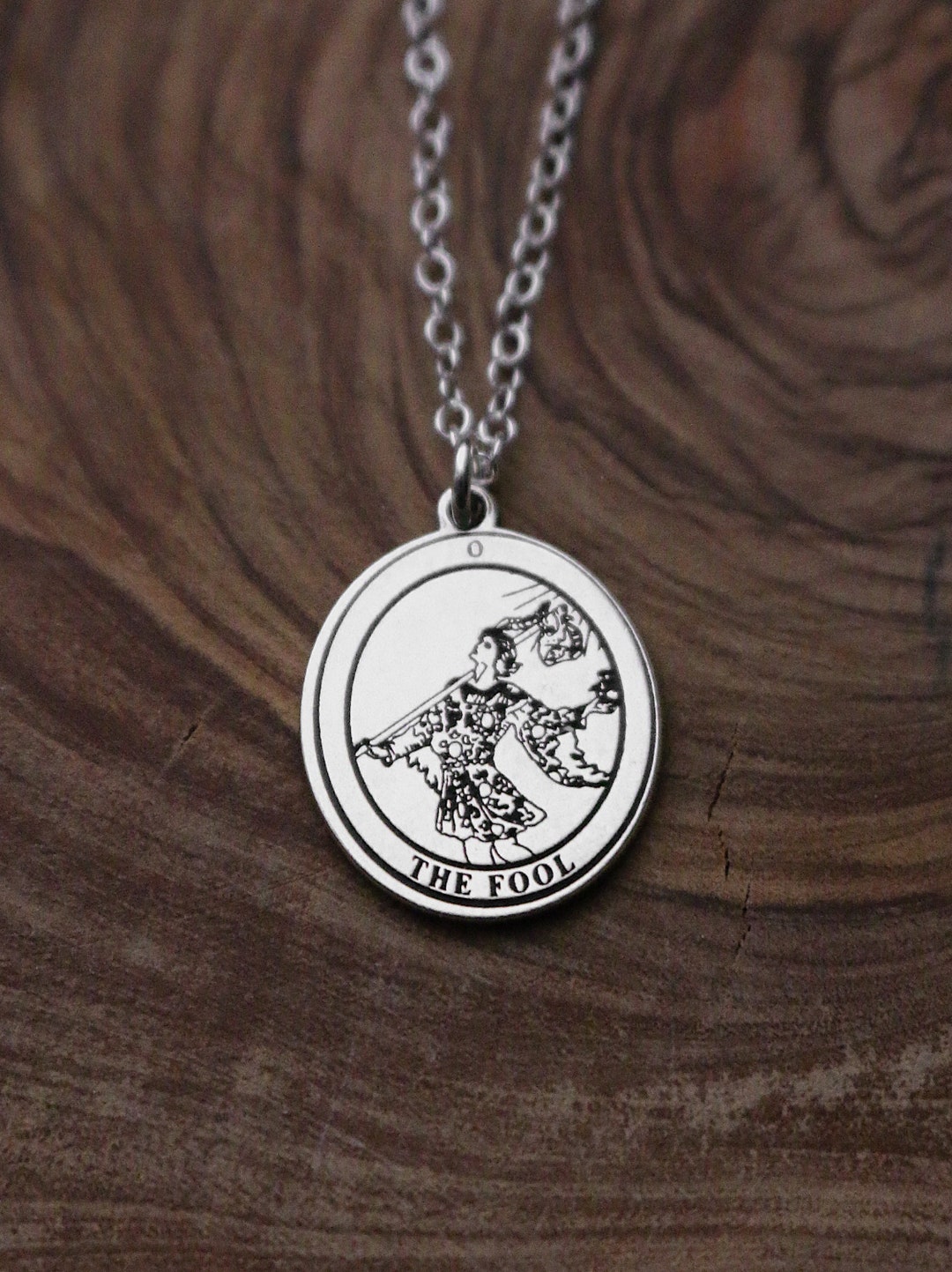 Round the Fool Tarot Card Necklace | Best Friend Birthday Gift | Tarot ...
