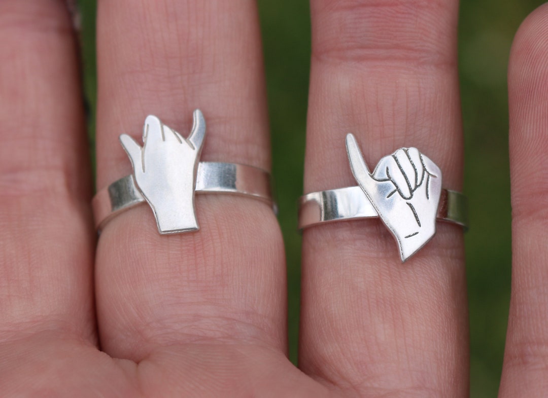 Friendship Rings | Matching 2 Ring Pinky Swear Ring Set | Best Friend ...