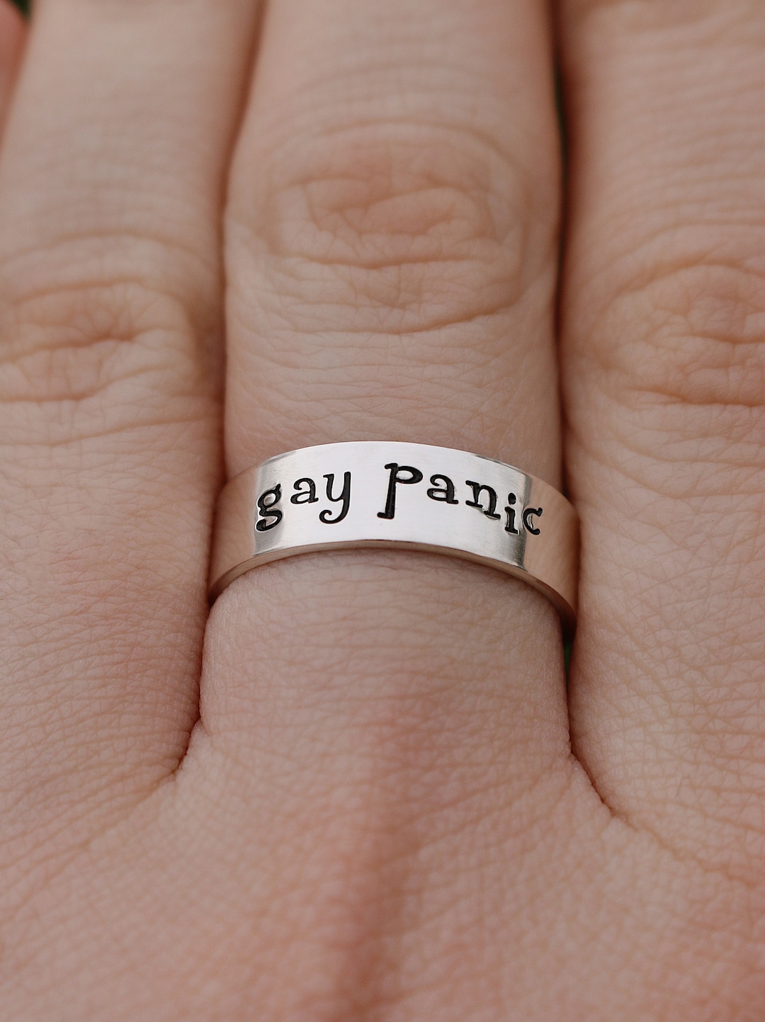 Gay Panic Ring | Gay Pride Jewelry | LGBTQ Friend Gift | Pride Jewelry ...