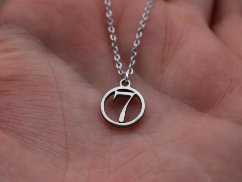 Personalized Number Necklace | Stainless Steel Lucky Number Jewelry - Etsy