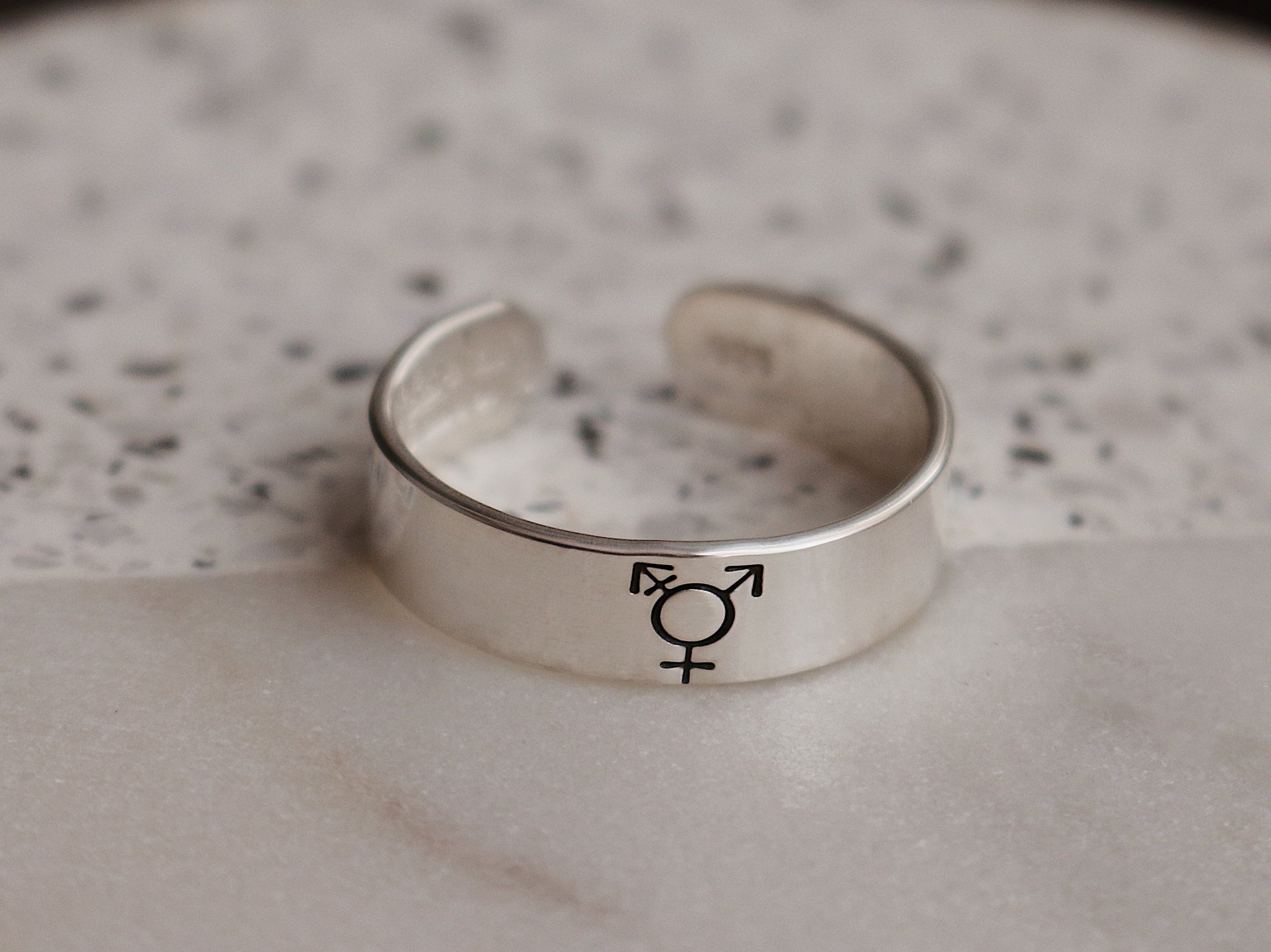 Transgender Symbol Ring Trans Pride Jewelry Pride Jewelry - Etsy