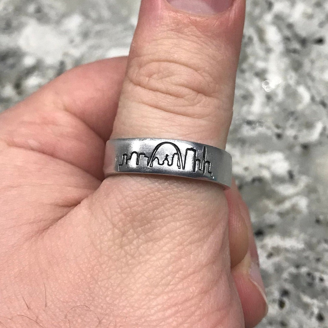 Saint Louis Skyline Minimalist Stacking Ring | the STL Cityscape Ring ...