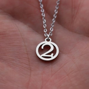 Personalized Number Necklace | Stainless Steel Lucky Number Jewelry - Etsy