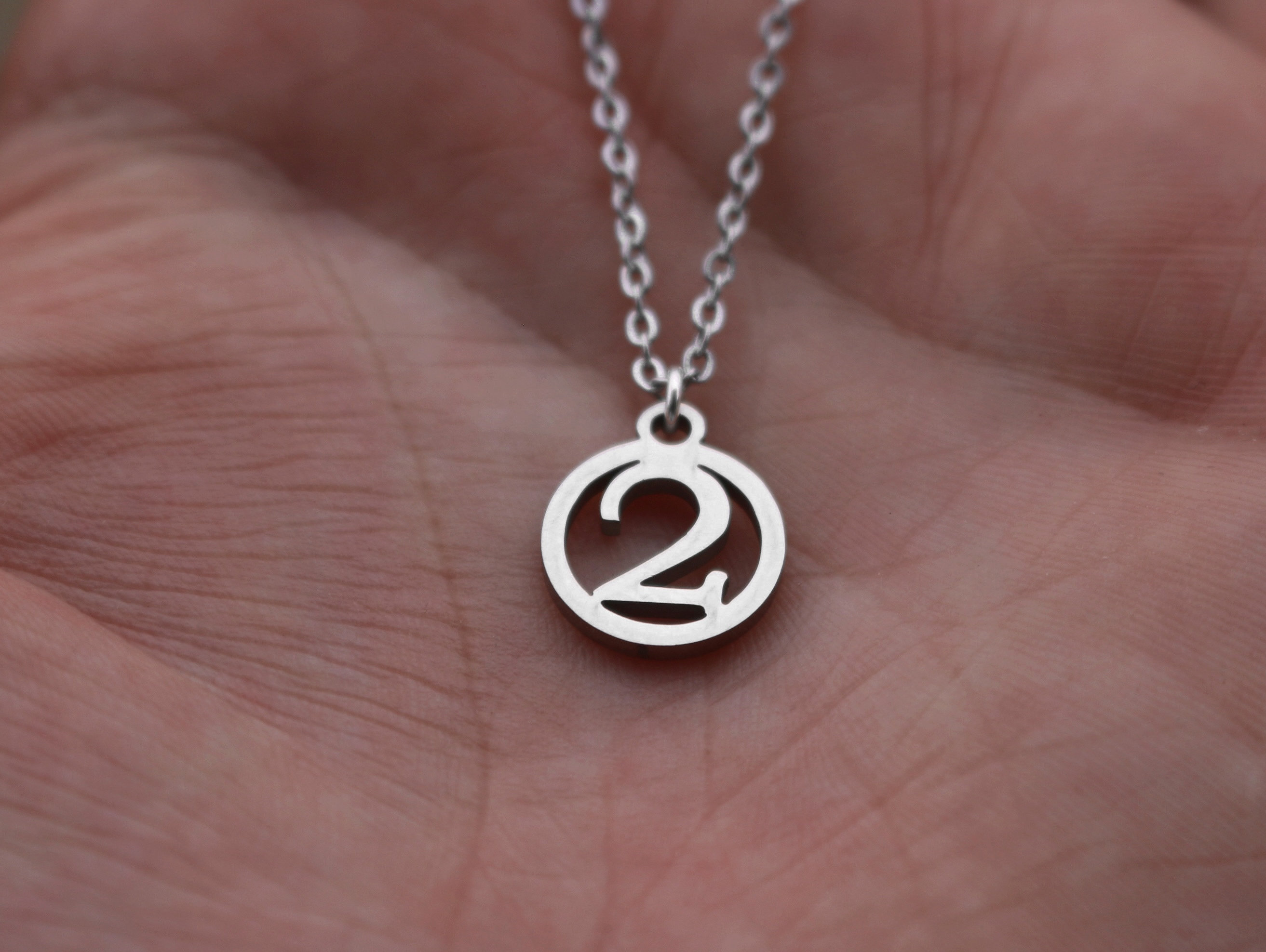 Personalized Number Necklace | Stainless Steel Lucky Number Jewelry - Etsy
