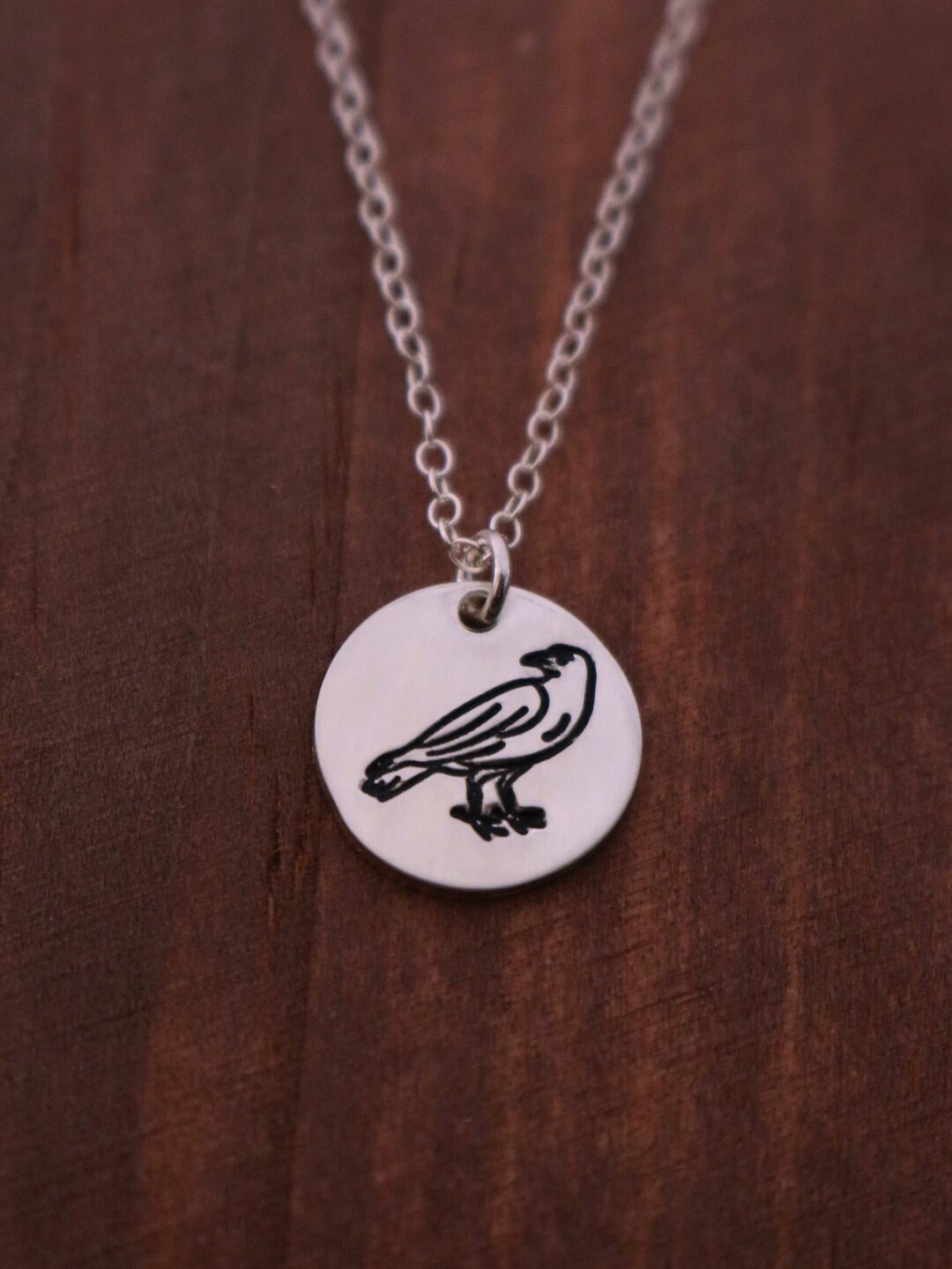 Raven Charm Necklace | Wiccan Jewelry | Rebirth Jewelry | Edgar Allan ...