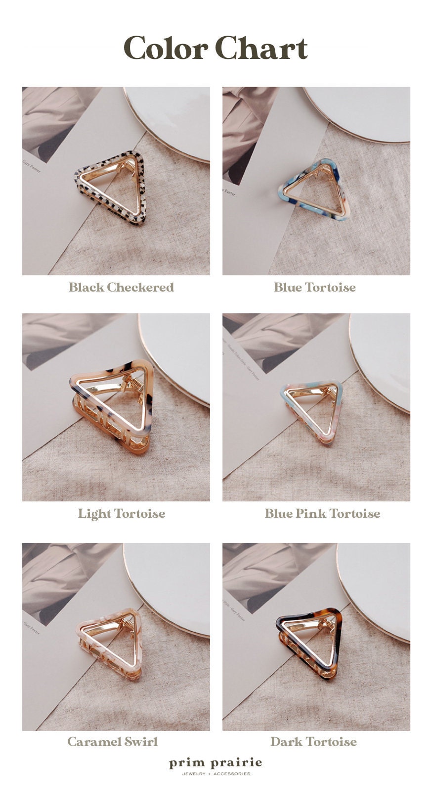 Quick Ship ELAN Triangle Hair Modern Claw Crab Clip Cute - Etsy