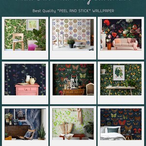 Floral Wall Mural Wallpaper, Dark Dutch Vintage Wallpaper, Peel and ...