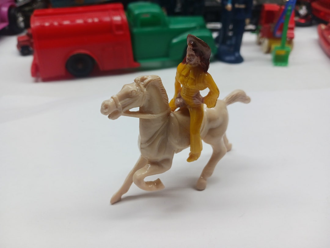 Horse and Cowgirl Figures Made of Plastic Collectible 1970s - Etsy