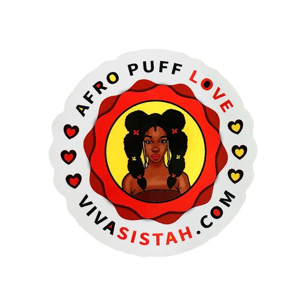 Afro Puff Stickers - Etsy
