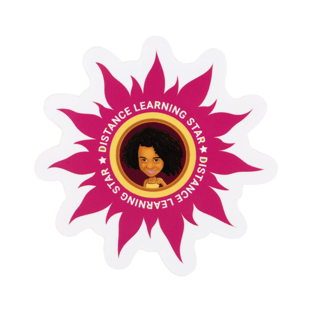 Melanin Distance Learning Star Sticker, African American Girl - Etsy