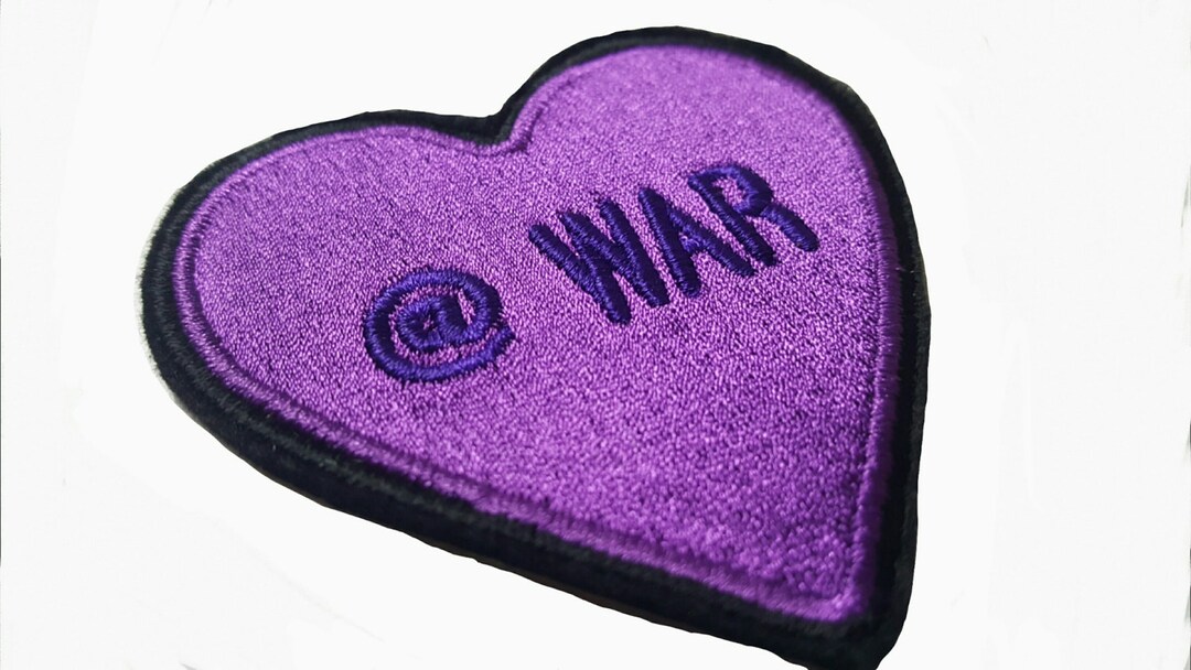 Purple Heart Emoji Patch - Etsy