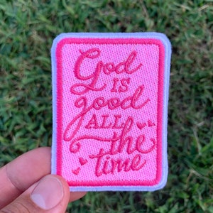 GOD IS GOOD Pink Patch - Etsy