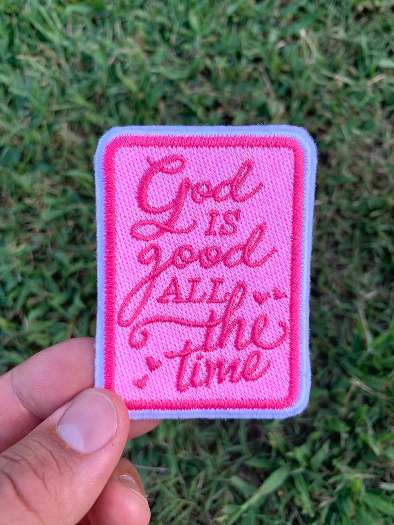 GOD IS GOOD Pink Patch - Etsy