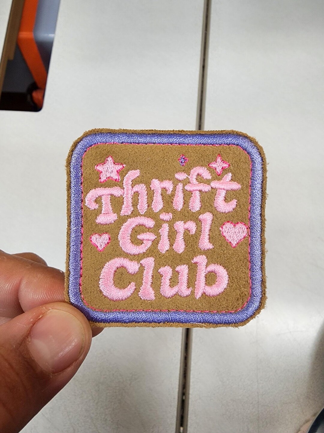 Thrift Girl Club Embroidered Patch- Purple - Etsy