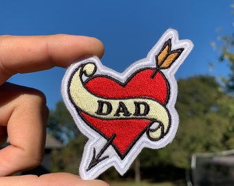 I Heart Dad, Tattoo Patch Custom Made - Etsy