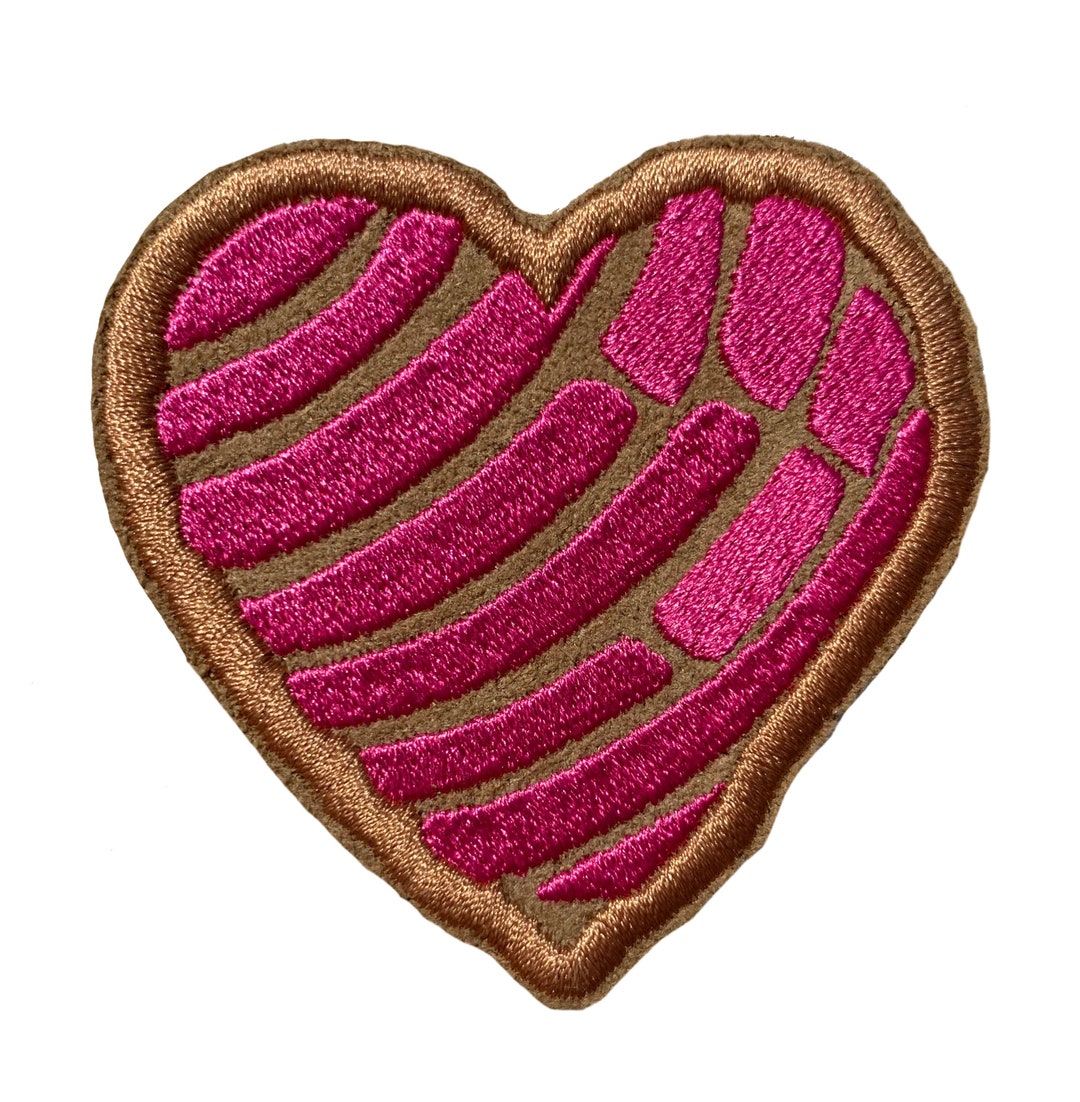 Concha Heart Embroidered Patch - Etsy