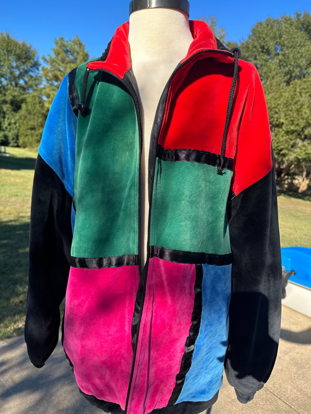 Retro Color Block Jacket - Etsy