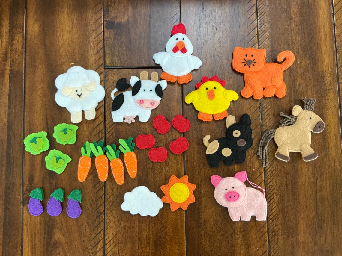 Felt Farm Quiet Book Barnyard Book Felt Animals Pretend - Etsy