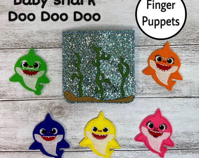 Baby Shark Finger Puppet Set Pretend Play Travel Gift Party Favors ...