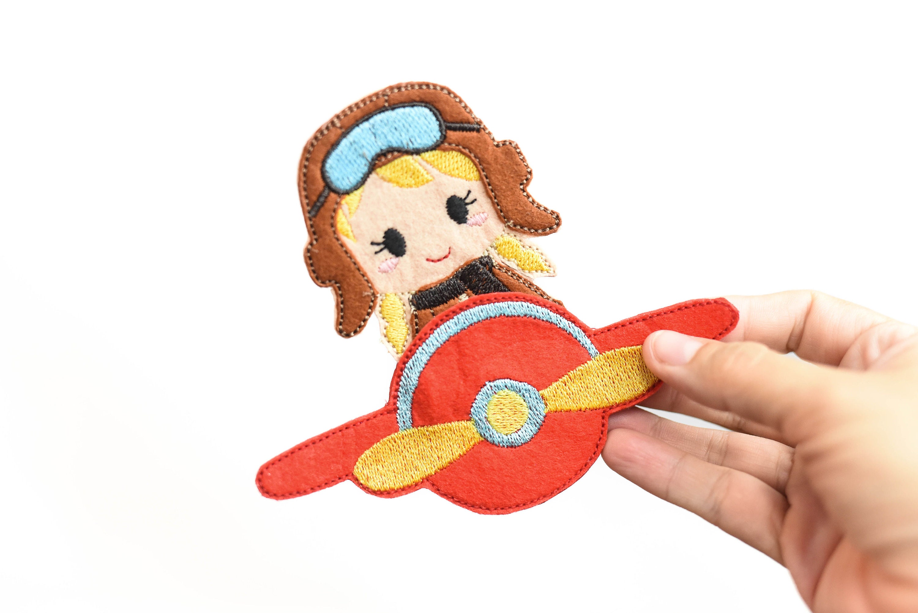 Airport Pilot Flying Finger Puppet Set Pretend Play Montessori Toys ...