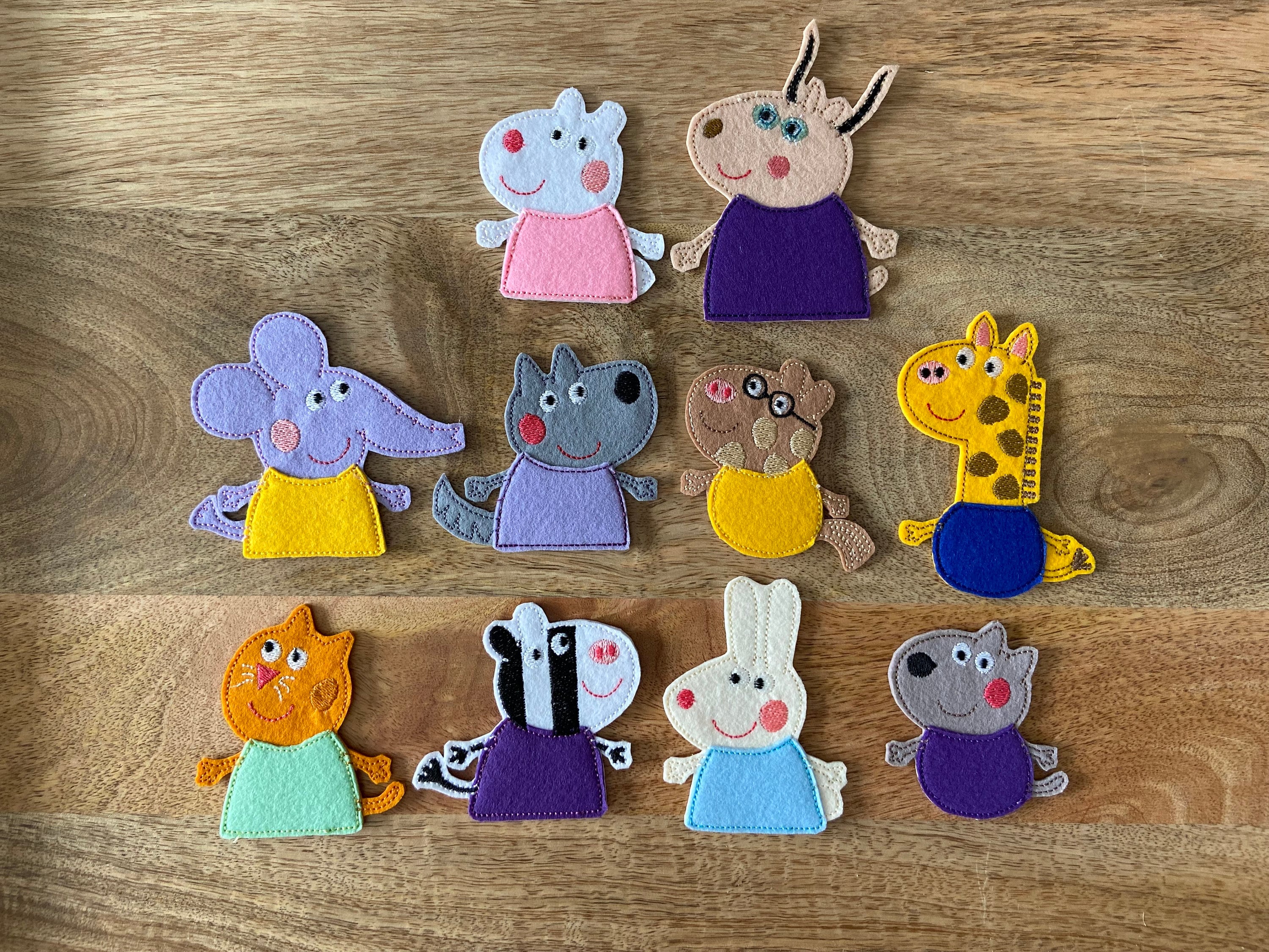 Pig and Friends Finger Puppet Set |pretend Play| Montessori Toys|travel ...
