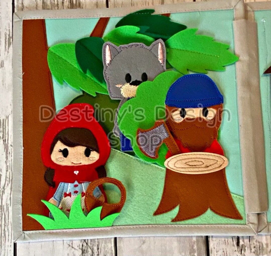 Little Red Riding Hood Busy Book| Story Time Pretend Play| Quiet Book ...