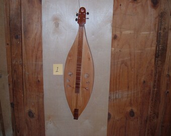 Vintage Hand Carved Mountain Dulicimer, Hand Crafted Instrument, Wood ...