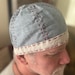 Linen Viking/norse/anglo Saxon 6-panel Hat- Denim Blue With Red ...