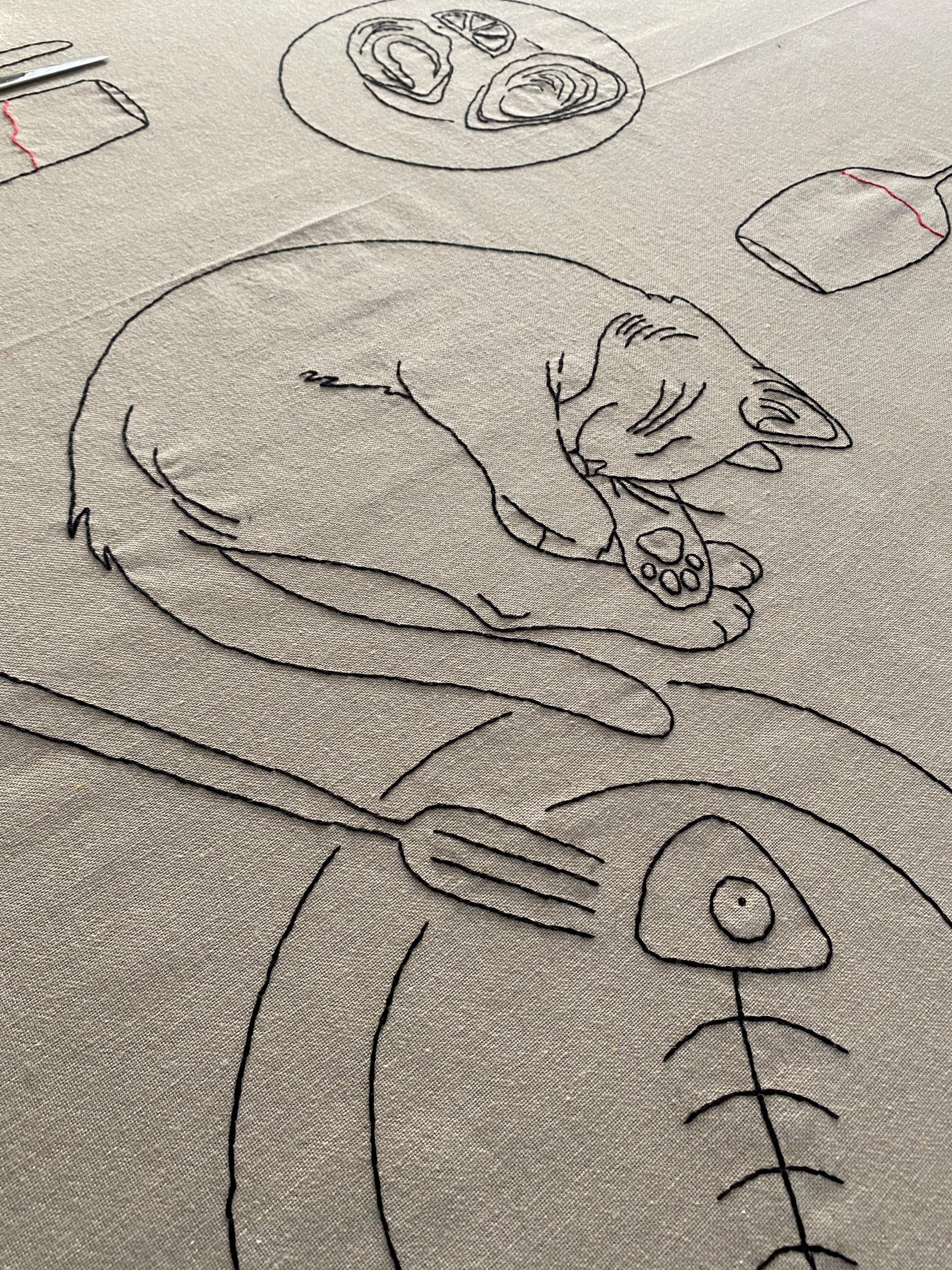 Custom Tablecloth Hand Embroidered Tablecloth Tablecloth With Logo ...