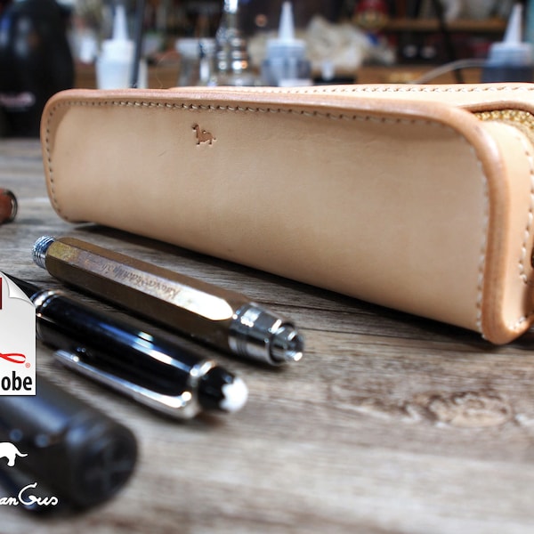 Leather Zipper Case - Etsy