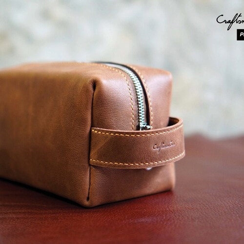 Leather Dopp Kit Toiletry Bag PDF Pattern - Etsy