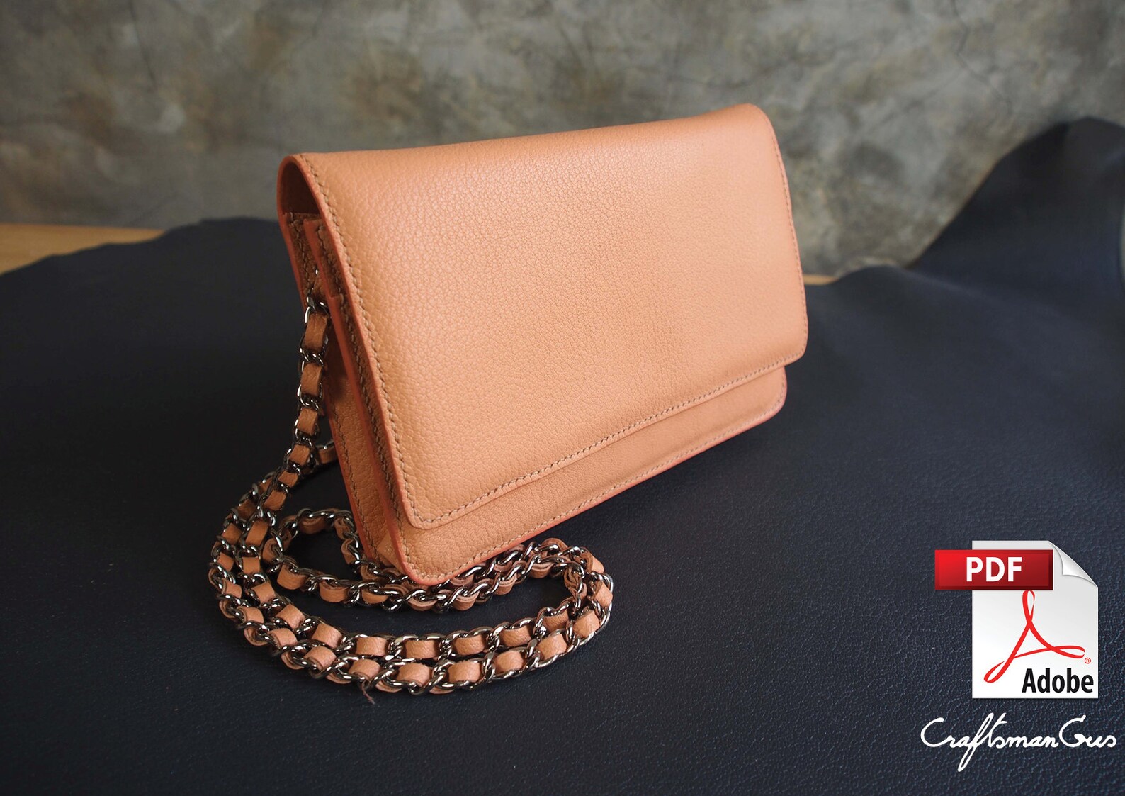 Leather Wallet on Chain Pattern (PDF Files) With How to Guide - Etsy